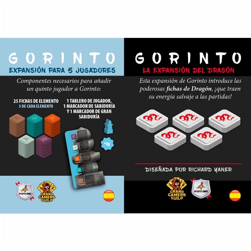 Gorinto pack expansión 5 jugadores y Dragón